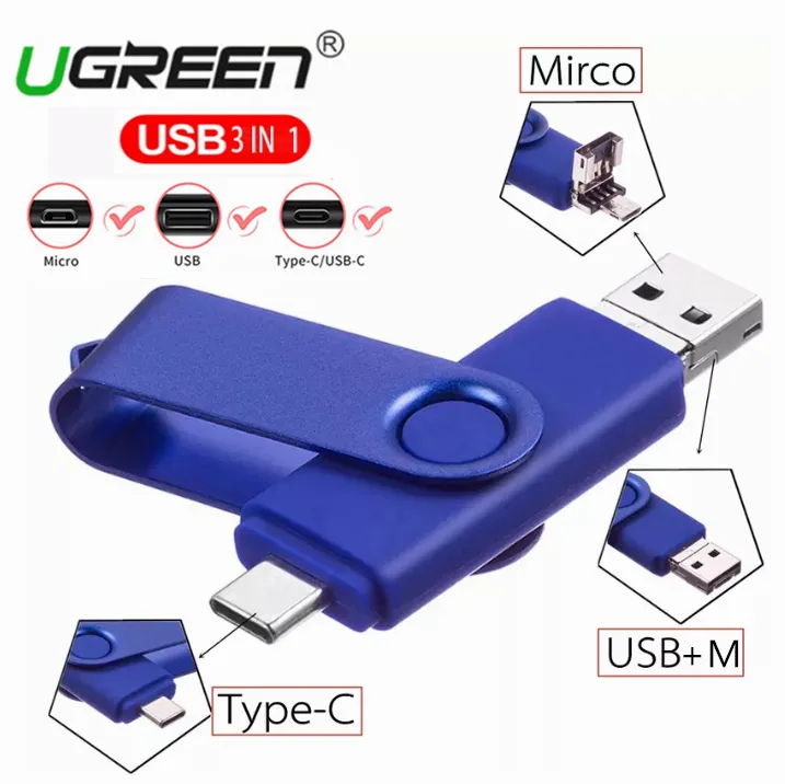 OTG 3 in 1 USB Flash Drives Type-C & Micro 512GB 1TB Pendrives Pen ...