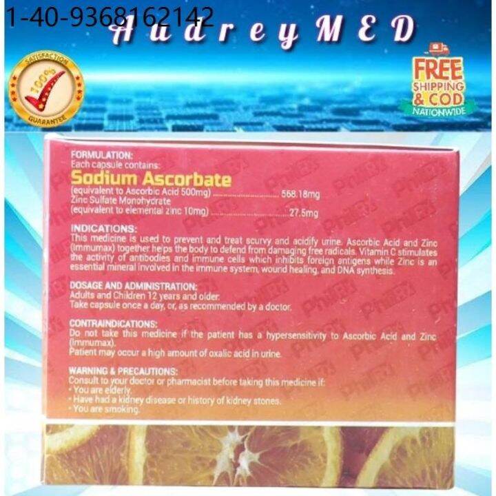 Kalbe vitamins IMMUMAX (Ascorbic Acid Zinc 500mg/10mg) 100 Capsules ...