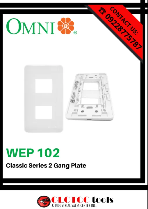 OMNI Classic Series 2 Gang Plate WEP-102 | Lazada PH