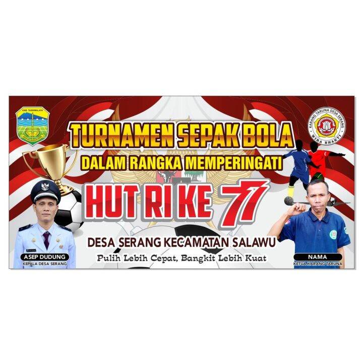 Spanduk Banner Turnamen Sepak Bola HUT RI Agustusan Custom | Lazada ...