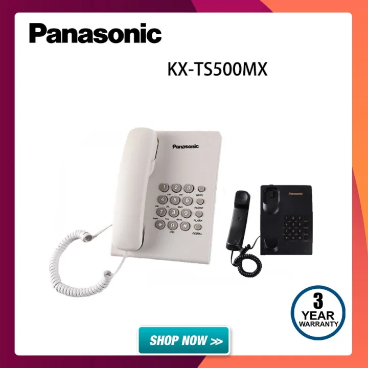 【HOT SALE】Panasonic KX-TS500MX โทรศัพท์รุ่นนิยม (Single Line Telephone) ถูกมาก โทรศัพท์บ้าน ...