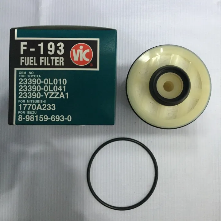 ORIGINAL/GENUINE VIC FUEL FILTER F-193 FOR TOYOTA 1KD/2KD, MITSUBISHI ...