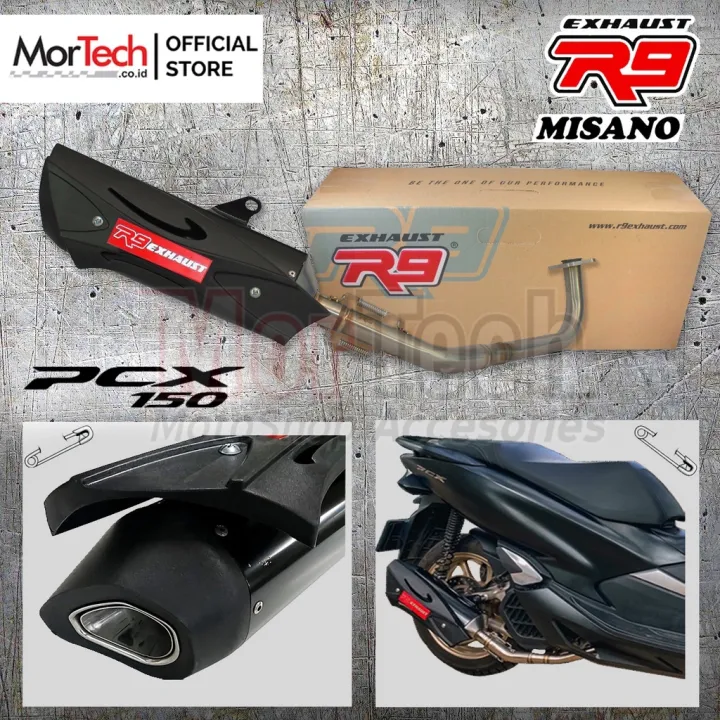 Knalpot Racing R9 Misano SS Black Series Fullsystem Free Stiker R9 dan ...