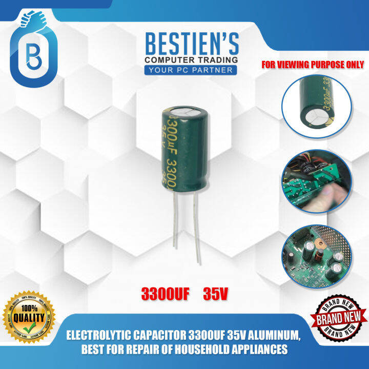 ELECTROLYTIC CAPACITOR 3300UF 35V ALUMINUM, BEST FOR REPAIR OF ...