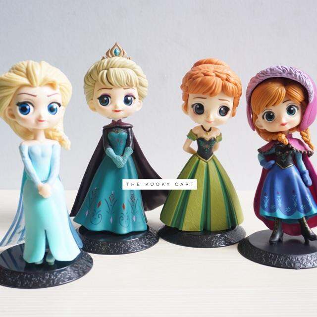 Frozen 1 2 Elsa Anna Olaf Cake Toy Topper Collectibles Chibi Figure