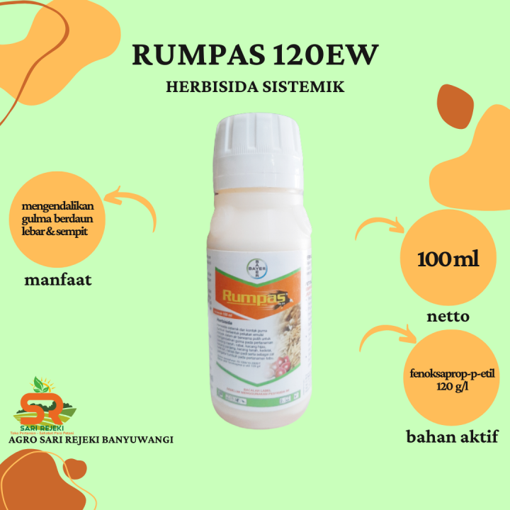 RUMPAS 120EW 100ML HERBISIDA (mengendalikan gulma pada tanaman cabe ...