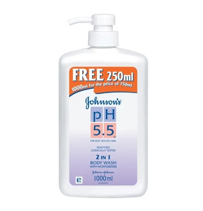 Johnson's pH5.5 Soap Free 2in1 Body wash with Moisturizers 750ml. จอนสันบาธ พีเอช5.5 ครีมอาบน้ำ ...