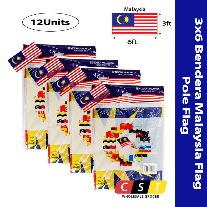 Bendera Malaysia Flag 3X6 (90cm X 180cm) X 12 Units | Lazada