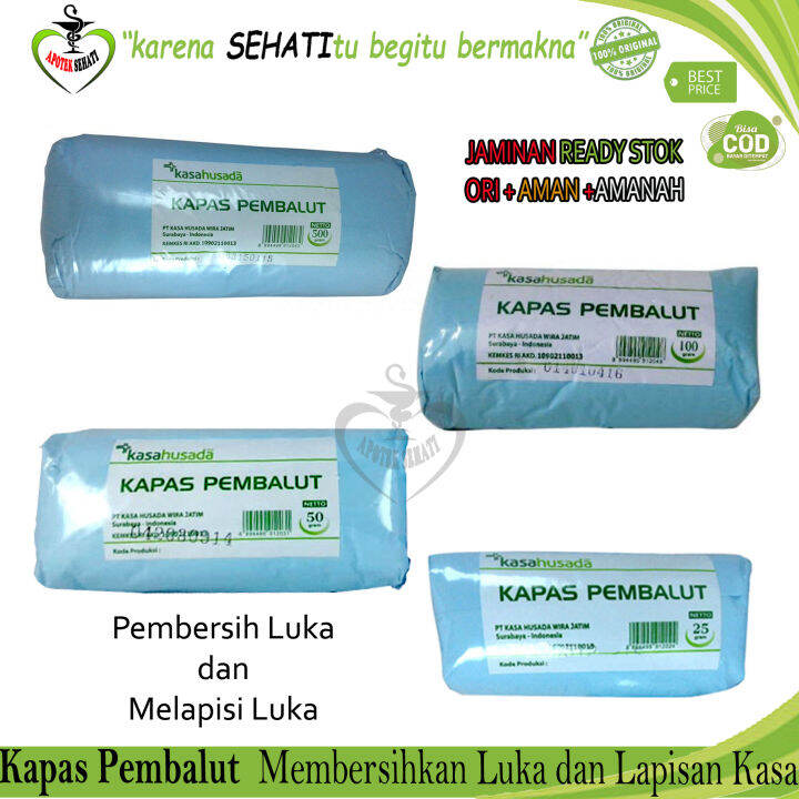 Kapas Pembalut Putih Serbaguna Kapas Medis Gulung Husada | Lazada Indonesia