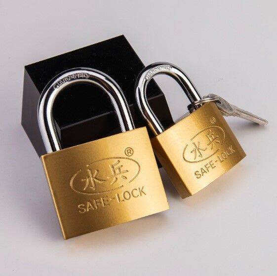 Thick Iron Padlock with 3 Iron keys Imitation Copper Lock Keys ...