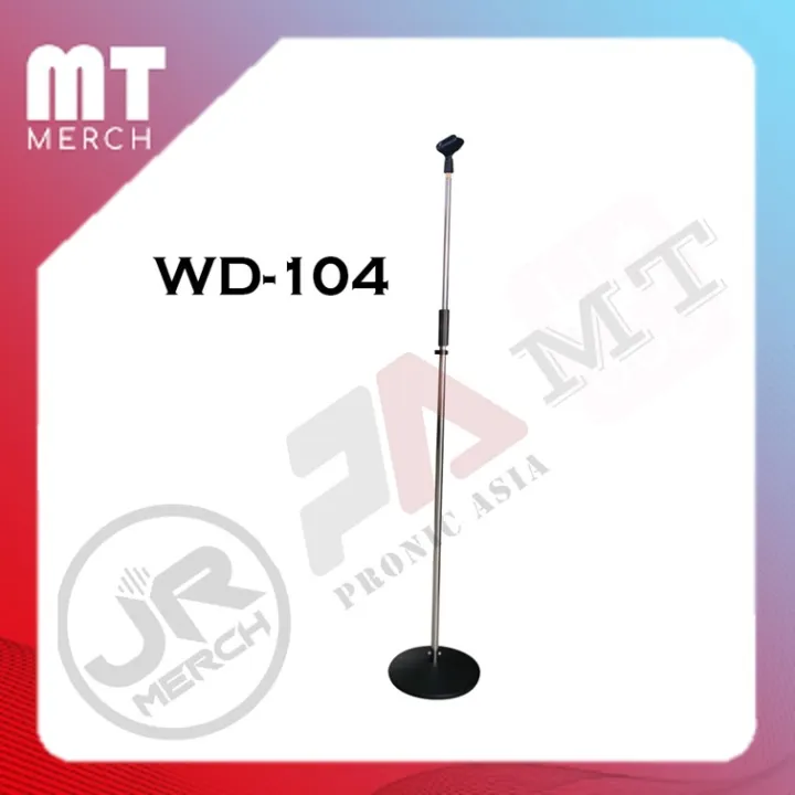 Microphone Stand Straight with Round Metal Plate Base Heavy Duty (WD ...
