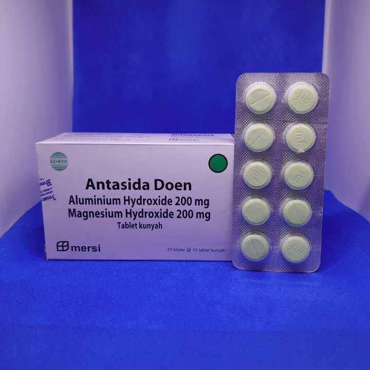 Antasida Doen Mersi Tablet Kunyah Obat Sakit Maag - 1 strip 10 tablet ...