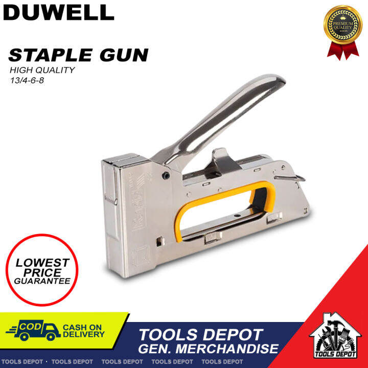 DUWELL PREMIUM QUALITY STAPLE GUN TACKER HEAVY DUTY 13/4-6-8 | Lazada PH