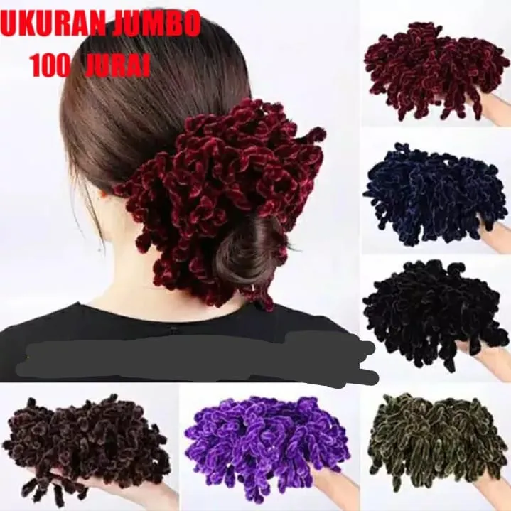 Kuncir rambut model ubur ubur besar ukuran 100 jurai | Lazada Indonesia