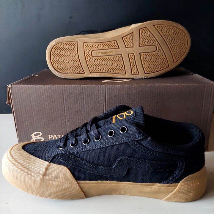 Patrobas Cloud Low Black Gum/ Olive | LKHA FOOTWEAR | Lazada Indonesia