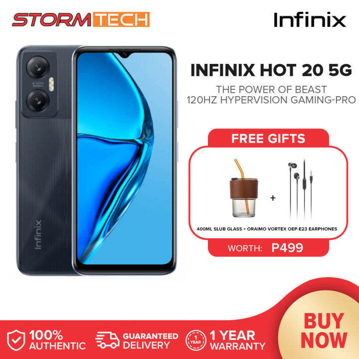 Infinix Hot 20 5G Smartphone | 4GB+128GB | MediaTek Dimensity 810 5G ...