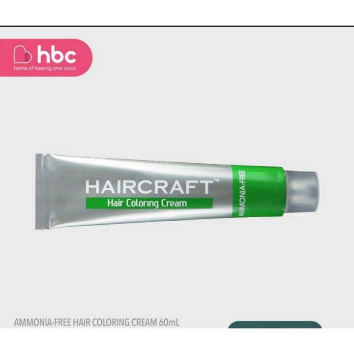 HBC HAIRCRAFT No Ammonia Hair Coloring Cream 60ml (6.62 6.66 7.1 7.3 7. ...