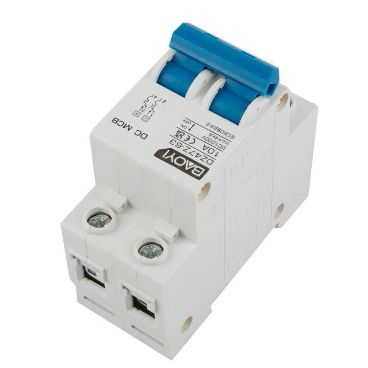 DC Miniature Circuit Breaker 2 Pole 1000V 32 Amp Isolator DC Disconnect Switch Thermomagnetic 10 ...