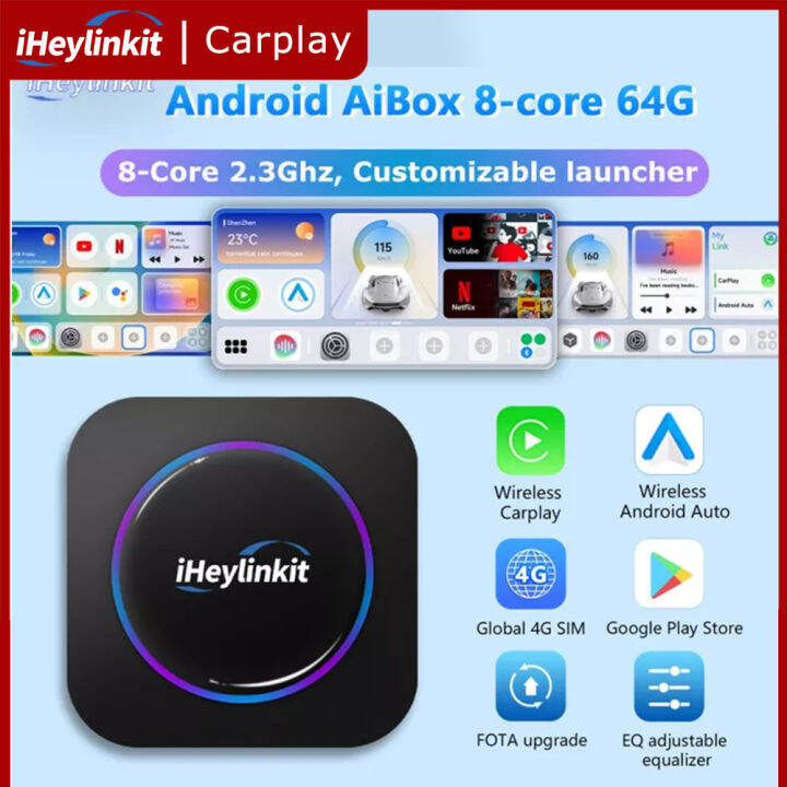 iHeylinkit New Carplay AI Box MTK665 6765 8 core Wireless Android Auto ...