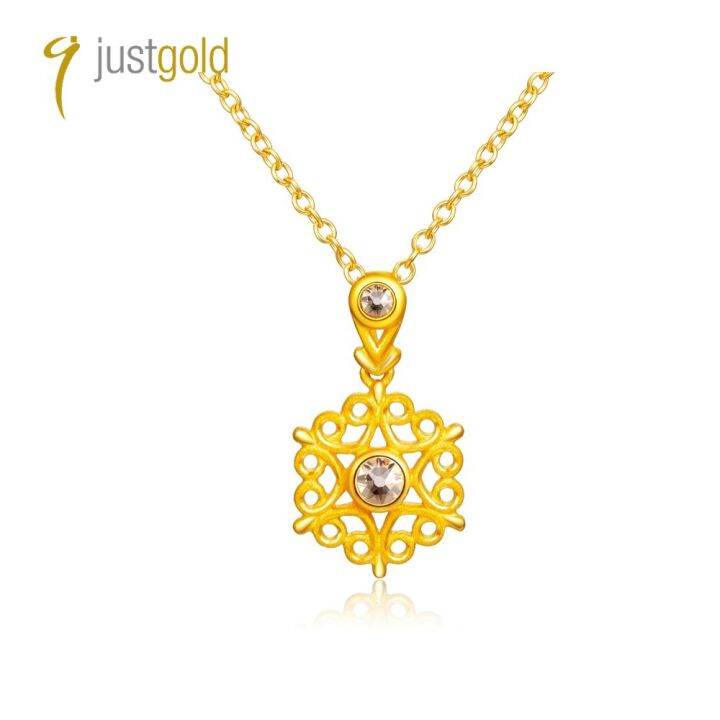 justgold Blossom Kaleido : 999 24K Pure Gold Crystal Glass Pendant | Lazada