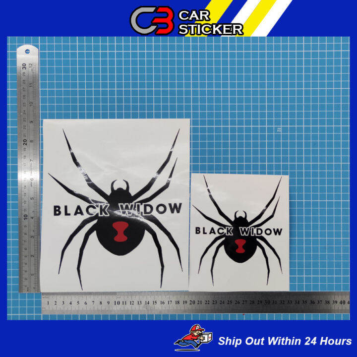 Sticker Cutting Black Widow Sticker / cs418 | Lazada