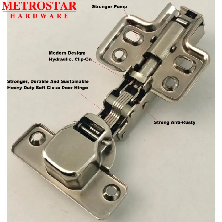 Super Heavy Duty Kitchen Cabinet Hydraulic Soft Close Hinges Engsel ...