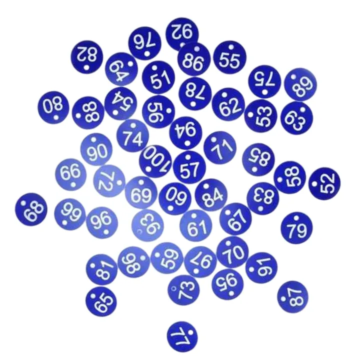 Ulight 100 Pieces Round Numbered Tag Number 1-100 Number Tag for ...