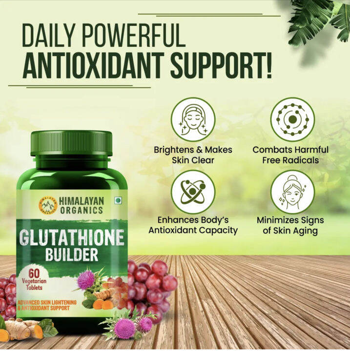 Himalayan Organics Glutathione Builder for Anti-Ageing Skin Brightening ...