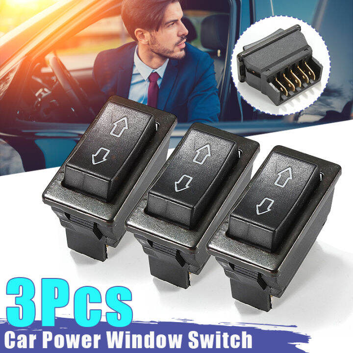 3PCS Universal 5-pin Switch Auto Car ON/OFF SPST Momentary Power Window ...
