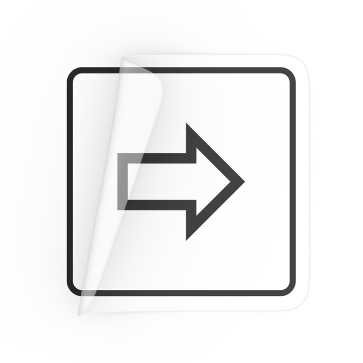 left arrow sticker - right arrow signage system - stiker tanda arah ...