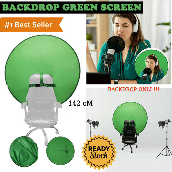 Backdrop Background Green Screen untuk Kursi Gaming Bentuk Bulat ...