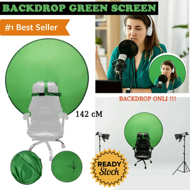 Backdrop Background Green Screen untuk Kursi Gaming Bentuk Bulat ...