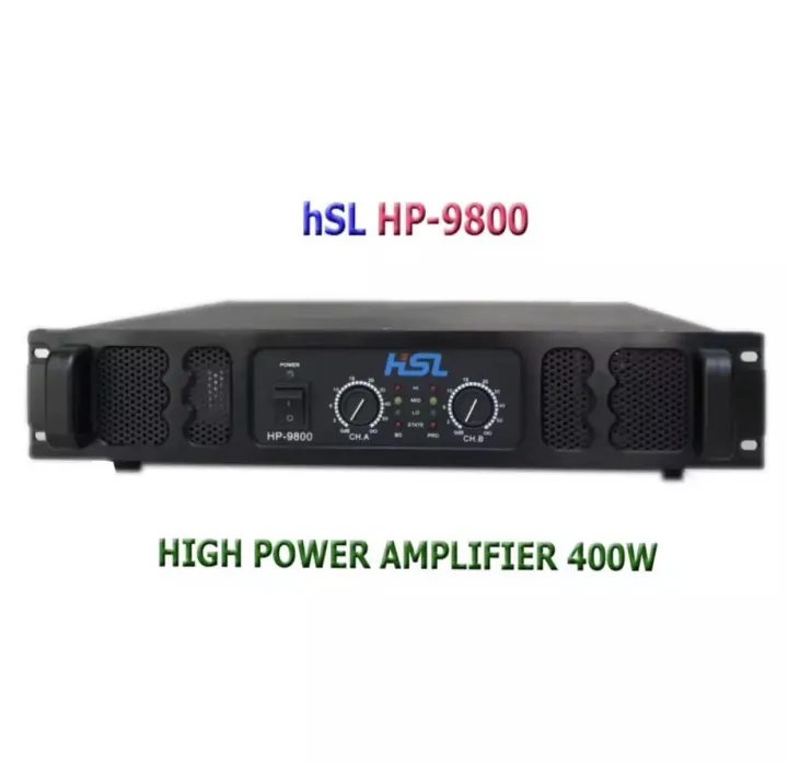 เพาเวอร์แอมป์ เครื่องขยายเสียง RMS 400วัตต์ รุ่น HP-9800 | Lazada.co.th