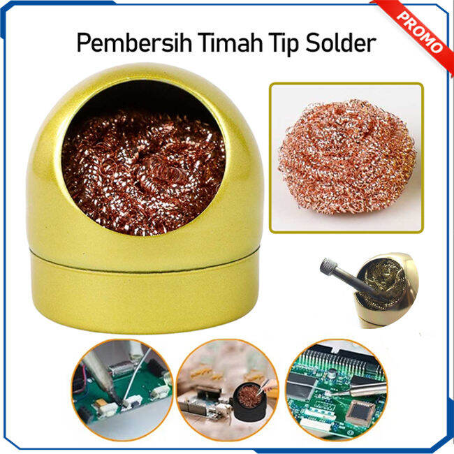 Pembersih Timah Kepala TIP Mata Solder Cleaner Sikat Kawat Tembaga ...