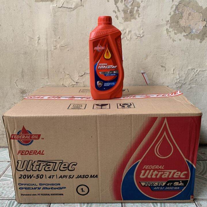 52 /DUS FEDERAL ULTRATEC 1L ISI 24 20W-50 OLI MOTOR OIL 4T API SJ JASO ...