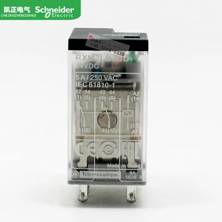 Authentic schneider relay RXM2LB2BD small intermediate relay DC24V 8 feet 2 open 2 close 5A ...