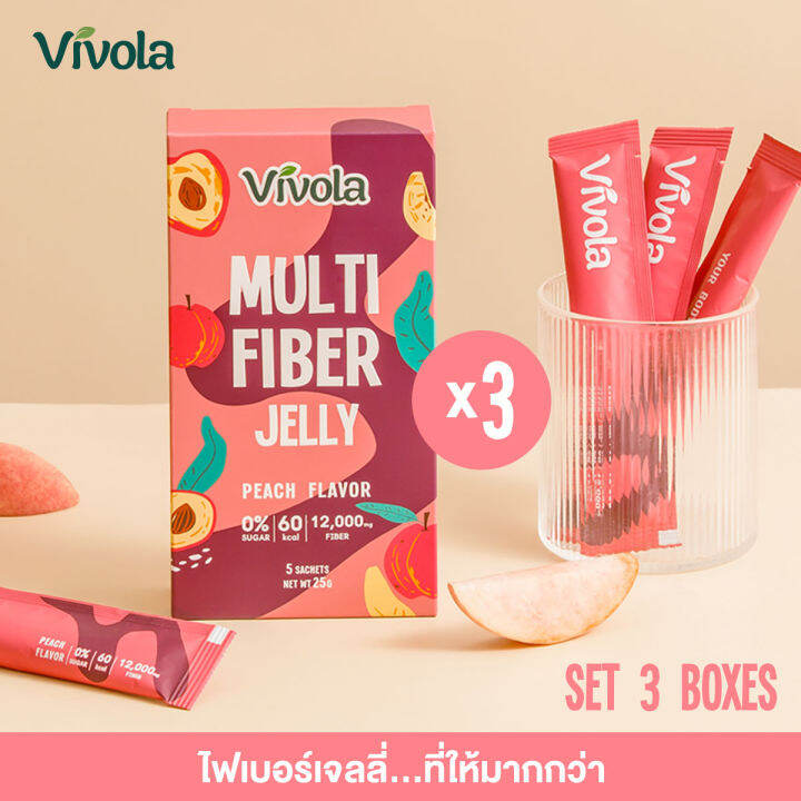 Vivola Multi Fiber Jelly - Peach Flavor (3 กล่อง) | Lazada.co.th