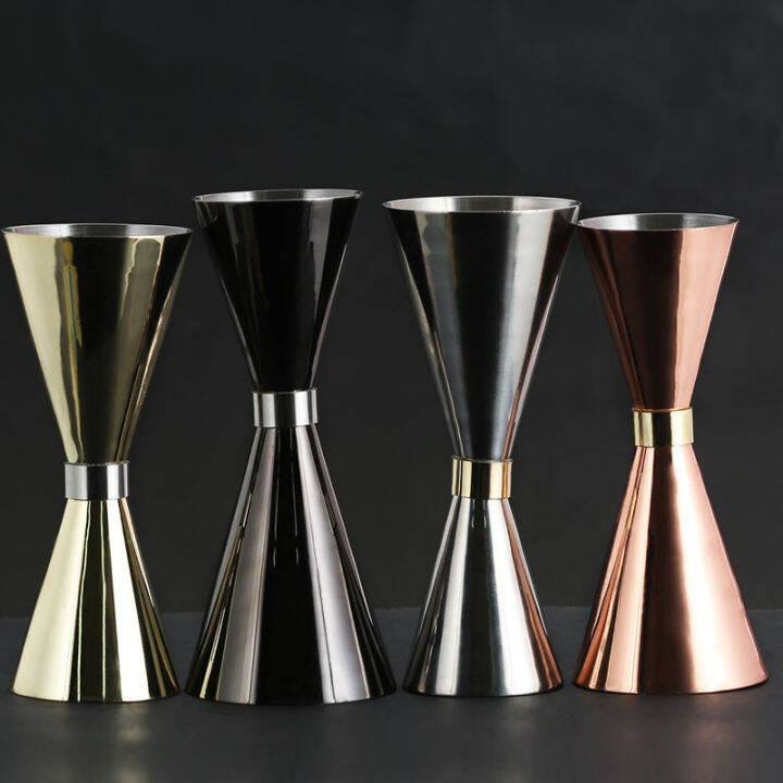 Stainless steel cocktail shaker ounce glass scale cocktail measuring ...