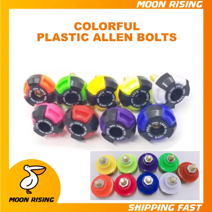 COLORFUL PLASTIC ALLEN BOLT UNIVERSAL FOR MOTORCYCLE AND BIKE MOON ...