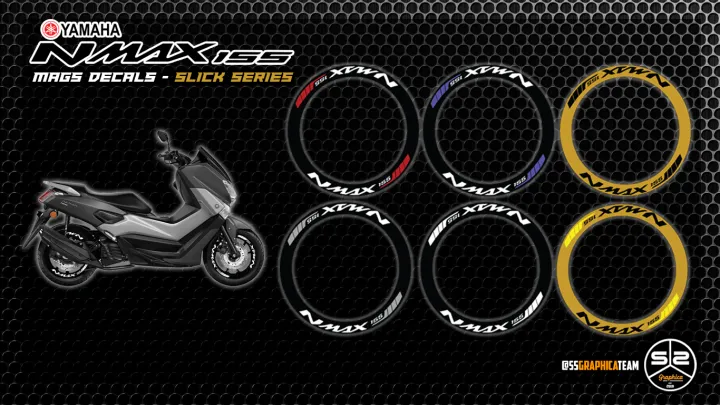 Yamaha Nmax 155 Mags Decals - Slick Series (Pair for 2 Rims) | Lazada PH