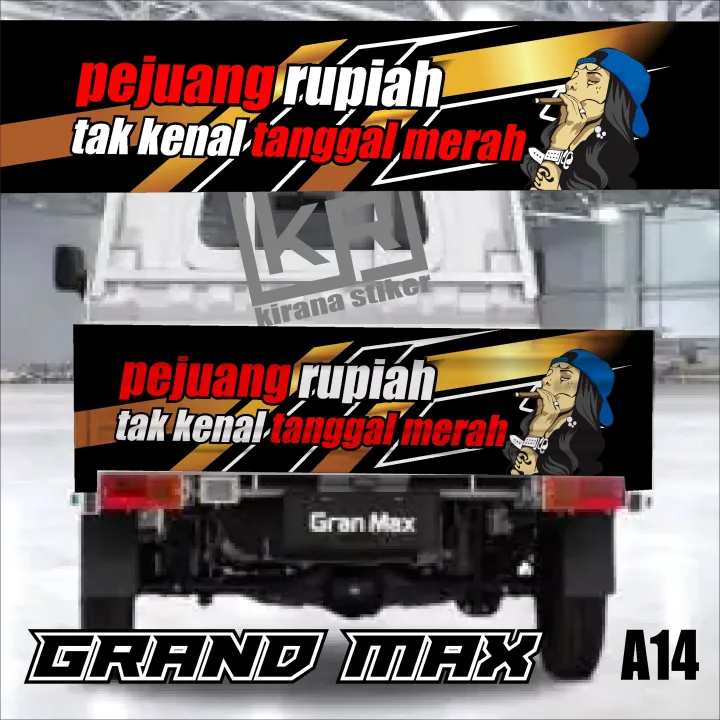 STICKER GRANDMAX PICK UP / STIKER BAK BELAKANG GRANDMAX / DECAL STICKER ...