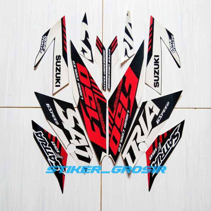 STICKER STRIPING LIST MOTOR SATRIA FU F 150 ALL NEW 2020 2021 FI PUTIH ...