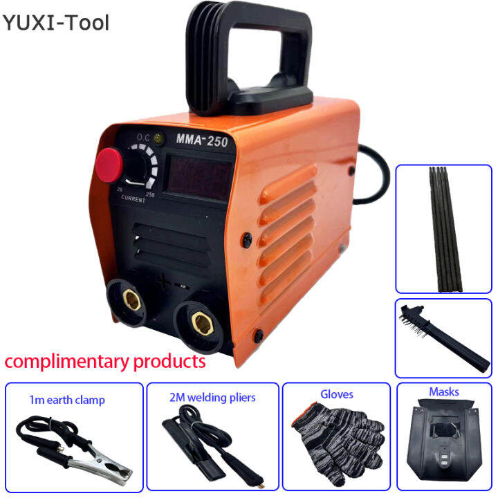 MMA-250 Portable Mini Arc Welding Machine Handheld DC 220V 20A-200A ...