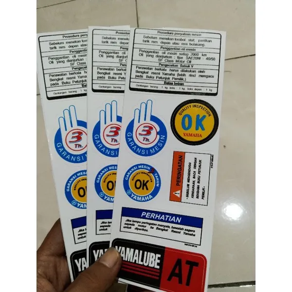 sticker stiker pelengkap body Yamaha Mio stiker garansi mesin 3tahun ...