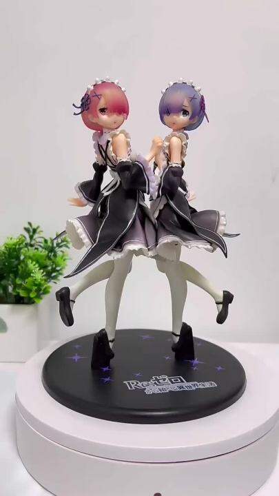 25cm Re:ZERO Starting Life in Another World Anime Figure Rem & Ram ...