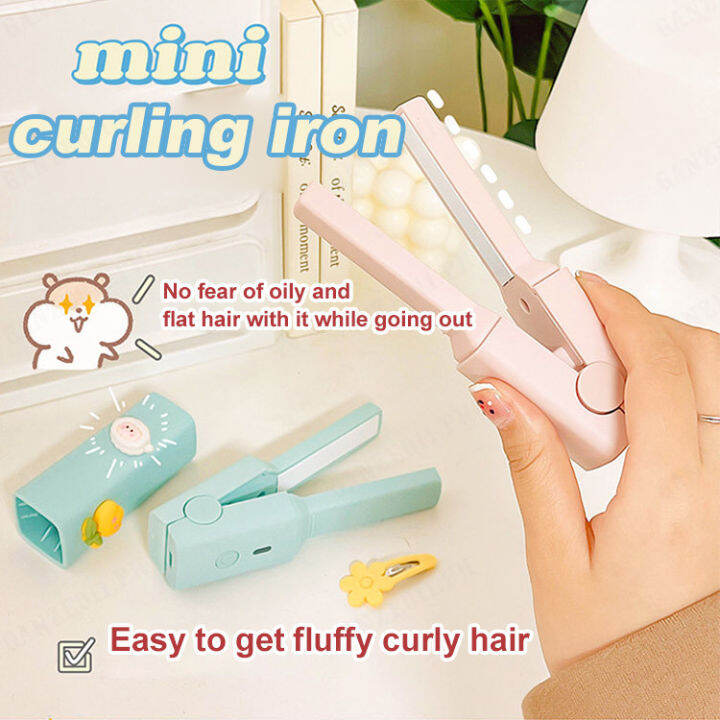 Mini Curling Iron for Short Hair Fine Hair Ceramic Mini Curling Iron 2 ...