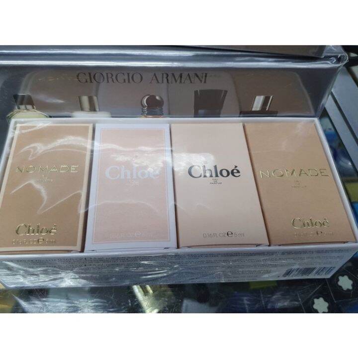 Chloe Chloe for women 4 pieces mini set =2 5ml nomade + 5ml chloe eau de toilette + 5ml chloe ...
