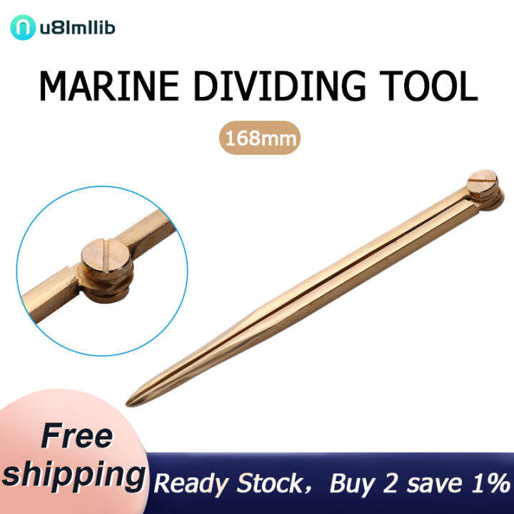 168mm Nautical Chart Straight Divider Solid Brass Marine Dividing Tool ...