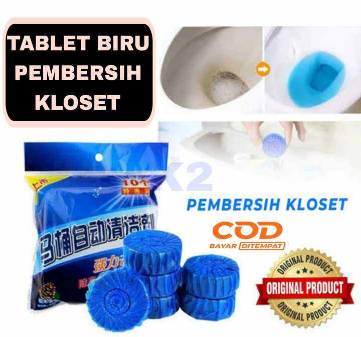 Tablet Biru Pembersih Pewangi Penyegar Kloset Closet WC Toilet Si Biru ...