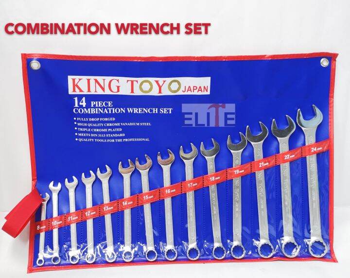 KING TOYO COMBINATION WRENCH SET 8MM - 24MM [100% ORIGINAL] | Lazada